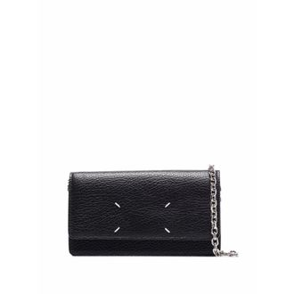 Maison Margiela Ledertasche zum Umklappen - - Bags - Damen - Schwarzk - ONE SIZE