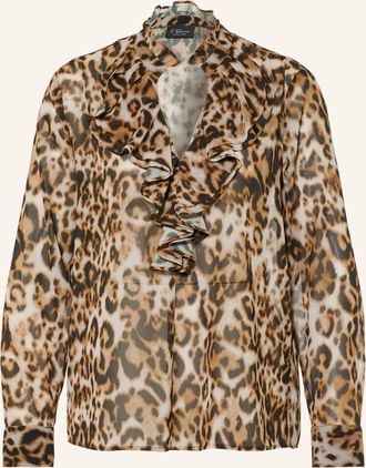 s.Oliver Black Label S.Oliver Black Label Blusenshirt Mit Volants braun