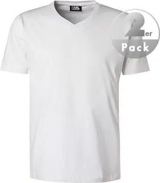 Karl Lagerfeld Herren T-Shirts wei&szlig; Baumwolle