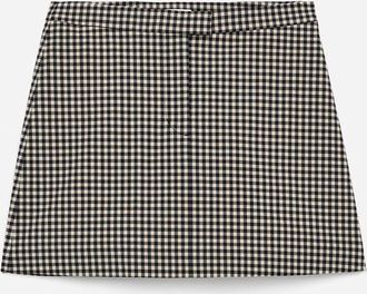 Arket Minirock Mit Vichykaro -Beige