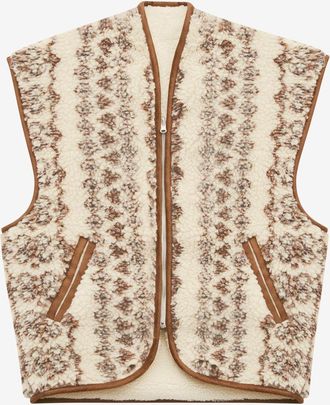 Isabel Marant Gilet Maximilia - Femme - &Eacute;cru-marron - Taille T0 - Marant &Eacute;toile