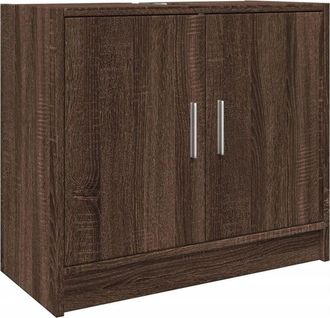 vidaXL Waschbeckenschrank Braun Eichen-Optik 63x29x55 cm Holzwerkstoff Vidaxl