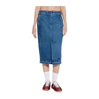 Maison Margiela Femme, Jupes, Bleu, Taille: 32 FR Jupe Midi &Eacute;l&eacute;gante