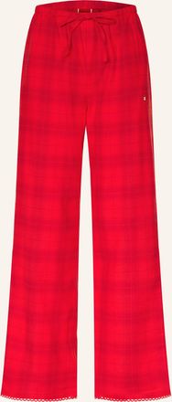 HUGO BOSS Hugo Schlafhose Aus Flanell rot