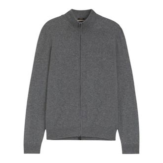 HUGO BOSS Homme, Pulls, Gris, Taille: XL Cardigan en cachemire avec zip bidirectionnel