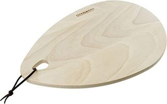 Fackelmann Fackelmann 31099 Schneidebrett aus FSC-zertifiziertem Holz mit Lederband, Holz, 28 x 18 cm