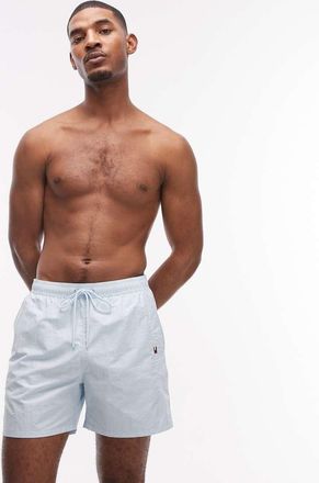 Tommy Hilfiger Short de bain &agrave; cordon de serrage et poches zipp&eacute;es - Bleu p&acirc;le