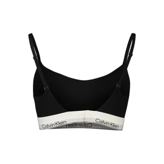 Calvin Klein Modal Logo-Print Bralette - Black