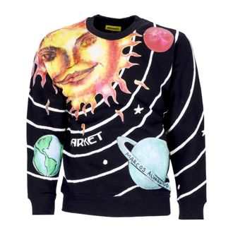 Market Solarsystem Crewneck Sweatshirt Schwarz - - Sweatshirts & Hoodies - Herren - Mehrfarbig - M