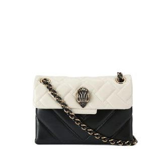 Kurt Geiger Femme, Sacs, Noir, Taille: ONE Size Sac à Bandoulière Noir & Blanc Matelassé