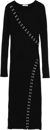 Patrizia Pepe robe en maille à coupe mi-longue - Noir