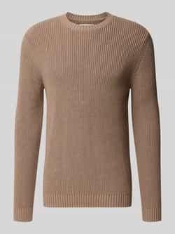 s.Oliver Red Label Regular Fit Strickpullover aus reiner Baumwolle mit Rundhalsausschnitt