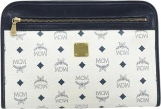 MCM unisex, Pre-owned, Blanc, Taille: ONE Size Pochette Visetos Pre-owned