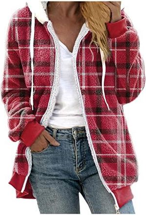 Generic Veste en peluche confortable pour femme - Manteau en polaire - Coutures à trois poches - Joli pull en laine artificielle - Vêtement dextérieur peluche