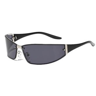 Generic Lunettes de soleil carrées à monture en métal pour homme UV400 marron noir homme lunettes de soleil rétro pour femme style dété 2024