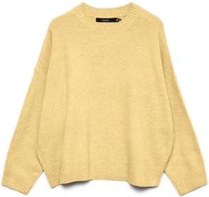 Vero Moda Vero Moda Vmboom Ls Pull &agrave; col Rond GA Noos, Golden Haze, XL