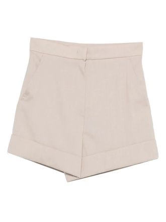 Max Mara Mxmcelebre Shorts mit verdecktem Verschluss - Nude