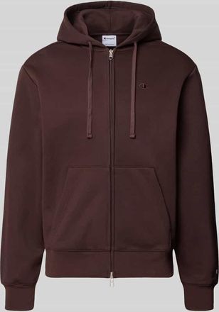 Champion Sweatjacke mit Label-Stitching und K&auml;nguru-Tasche