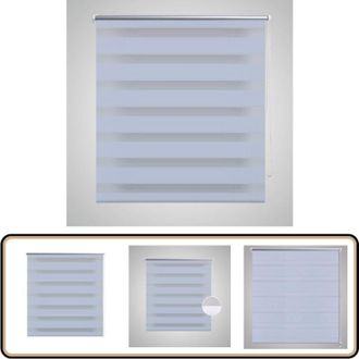 vidaXL Doppelrollo Seitenzug Duo 120 x 230 cm - Doppelrollo - Lichtdurchl&auml;ssig - Raffstore - Fensterrrollo - Gardine
