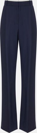 Elisabetta Franchi Pantalon en laine l&eacute;g&egrave;re &agrave; fines rayures