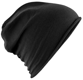 Beechfield M&uuml;tze Jersey Beanie schwarz