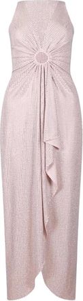 twentyfour Femme, Robes, Rose, Taille: 42 FR Abito scollo sul davanti Fibbia ovale Ruches