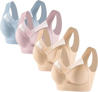 Generic Soutien Gorge Grande Taille Brassiere Coton Femme Anneau Mince sans Lacets sous-v&ecirc;tements respirabilit&eacute; Confortable Grande Taille Brater Boucle Femme 