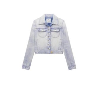 Courr&egrave;ges Denim Bluse mit Taschen - - Jackets - Damen - Blau - XS