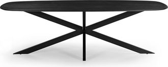 Giga Meubel Esstisch oval - Schwarz - Mangoholz - 240 cm - Tisch Jordan