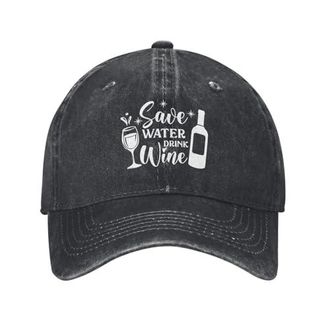 Generic &Eacute;conomisez leau, Buvez du Vin Homme Femme Snapback Cap R&eacute;glable Chapeau Athl&eacute;tique Chapeau De Cowboy pour Randonn&eacute;e Ext&eacute;rieur Toutes Les Saisons