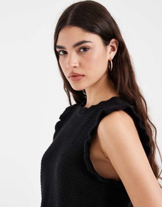 Levi's Lulu - Pullover-Tanktop in Schwarz mit Flatter&auml;rmeln