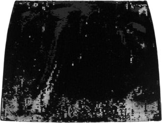 Dondup Femme, Jupes, Noir, Taille: 38 FR gonne poliestere