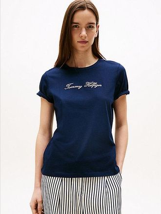 Tommy Hilfiger T-shirt à col ras-du-cou et logo brodé