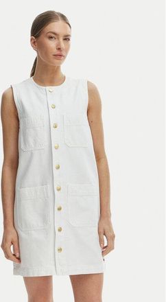 Tommy Hilfiger Kleid f&uuml;r den Alltag WW0WW48584 Wei&szlig; Regular Fit