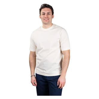 Circolo 1901 Homme, Tops, Blanc, Taille: L T-shirt &agrave; col rond