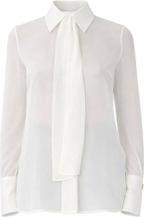 Elisabetta Franchi Femme, Blouses et Chemises, Beige, Taille: 40 FR Chemise Georgette