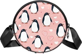 Generic Sac &agrave; bandouli&egrave;re rond pour femme, petit sac &agrave; bandouli&egrave;re avec fermeture &eacute;clair et bretelles r&eacute;glables style d&eacute;contract&eacute; pour femmes et filles