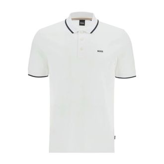 HUGO BOSS Homme, Tops, Blanc, Taille: 2XL T-shirt en coton