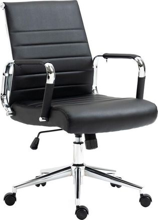 SVITA Office Comfort Bürostuhl Schreibtischstuhl Drehstuhl Chefsessel Kunstleder Schwarz