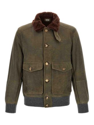 Brunello Cucinelli Bomber - Vert