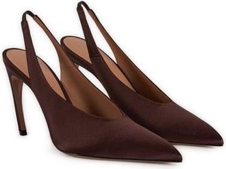 The Attico Sling-back satin&eacute;es