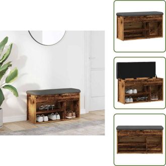 vidaXL The Living Store - vidaXL Schuhbank Altholz-Optik 82x32x45,5 cm Holzwerkstoff