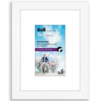 Americanflat Bilderrahmen mit bruchfestem Glas, Verwendung als 7,6 x 12,7 cm großer Rahmen mit Passepartout oder Display, 15,2 x 20,3 cm, ohne Passepartout, Signat