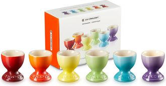 LE CREUSET Eierbecher-Set, 6-teilig, Je 5,8 cm, Steinzeug, Regenbogen, 79067008359030