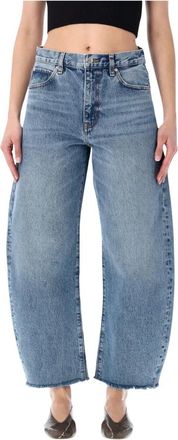 Frame Denim Femme, Jeans, Bleu, Taille: W26 The Bubble Crop Jean