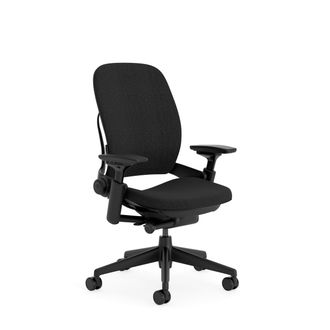 Steelcase Leap Ergonomischer B&uuml;rostuhl mit LiveBack Lumbalst&uuml;tze und flexibler, S-f&ouml;rmiger R&uuml;ckenlehne Onyx Schwarz, 62 x 68 x 100