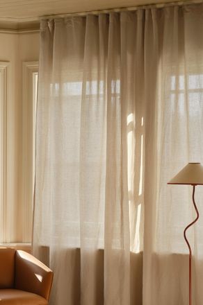 Jotex LINA Linen-Mix Extra Breit 270cm Multifunktionsgardine - Hochwertige Halbtransparente Leinen und Baumwolle Vorhang (1er Pack) - Leinenbeige, 270 x 250
