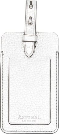 Aspinal of London étiquette en cuir - Argent