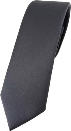 TigerTie Cravate fine unie - Largeur de la cravate : 5,5 cm, anthracite, Taille Unique