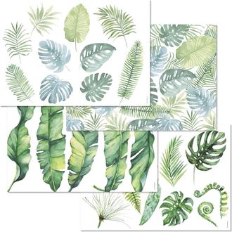 Trendform Papiertischset Green, 1 Abreissblock mit 48 Blatt (4 Sujets &agrave; 12 Blatt), L42xB29.7xH0.8cm